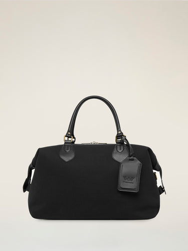 Tusting Explorer Canvas and Leather Small Travel Bag, Made in England