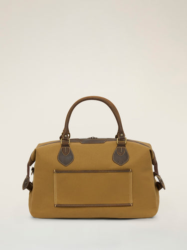 Tusting Explorer Canvas and Leather Small Travel Bag, Made in England