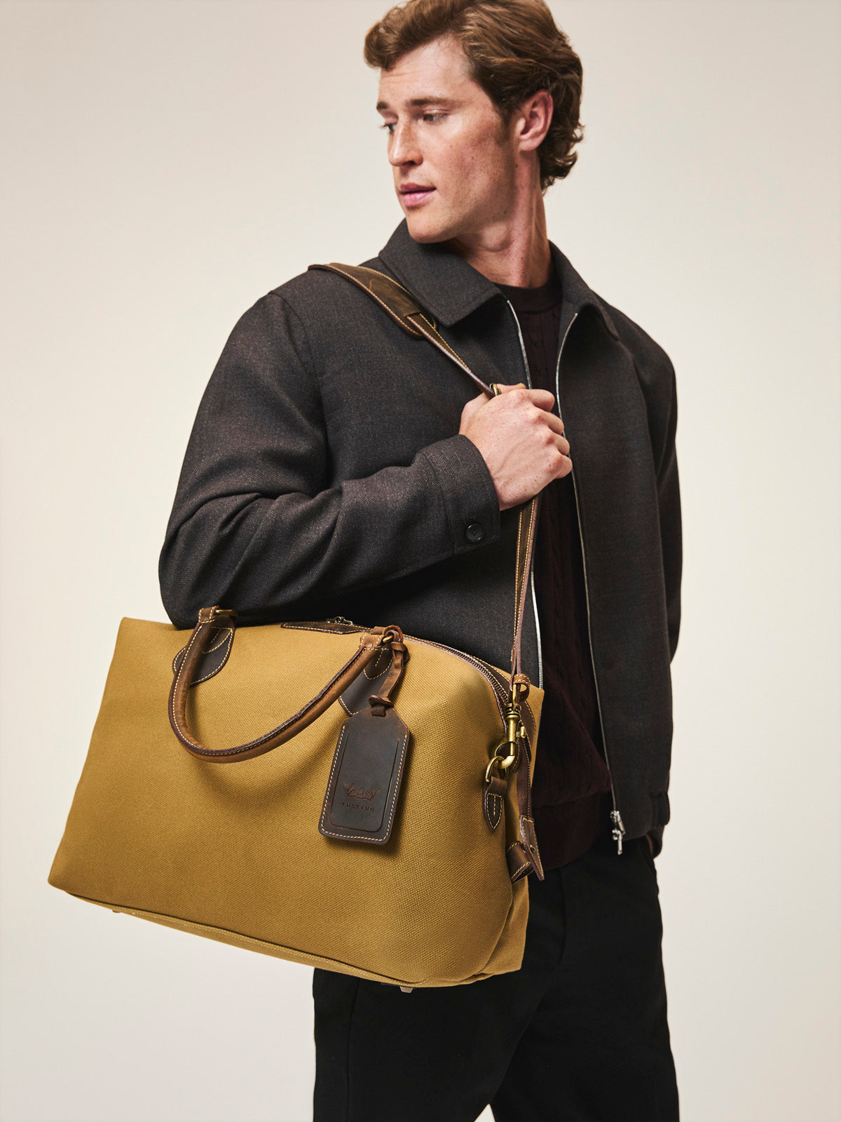 Explorer Canvas and Leather Small Overnight Bag – Tusting