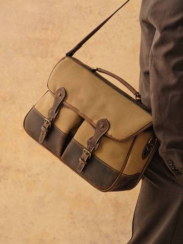 Tusting Canvas Clipper Relaxed Briefcase - Large