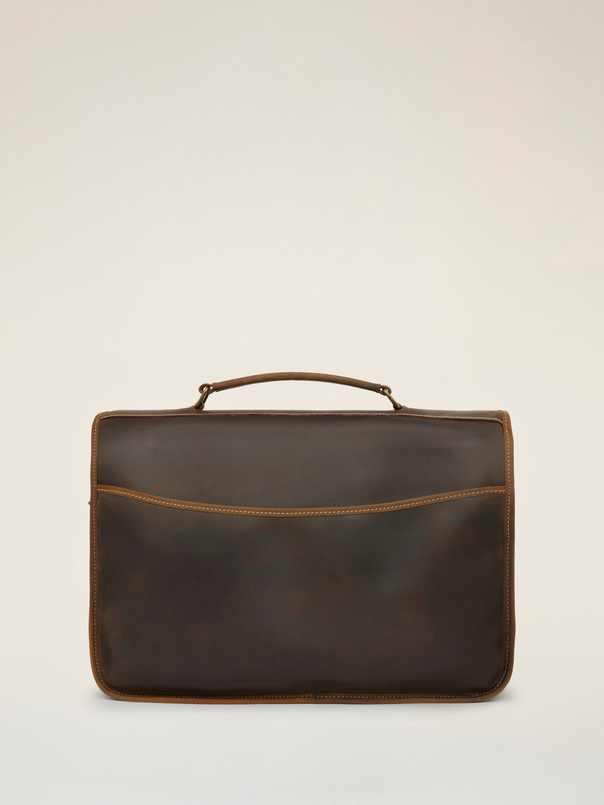 Leather Clipper - Large Leather Satchel Briefcase by Tusting