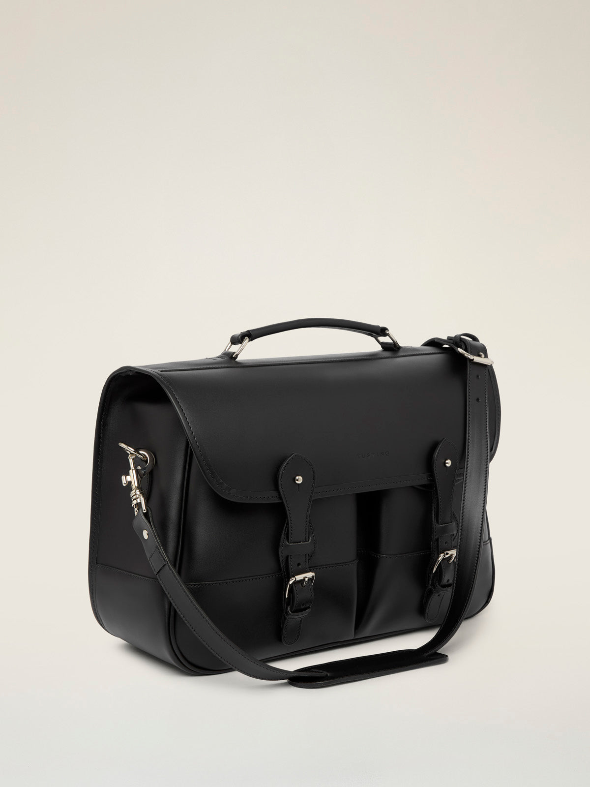 Leather Clipper - Large Leather Satchel Briefcase by Tusting