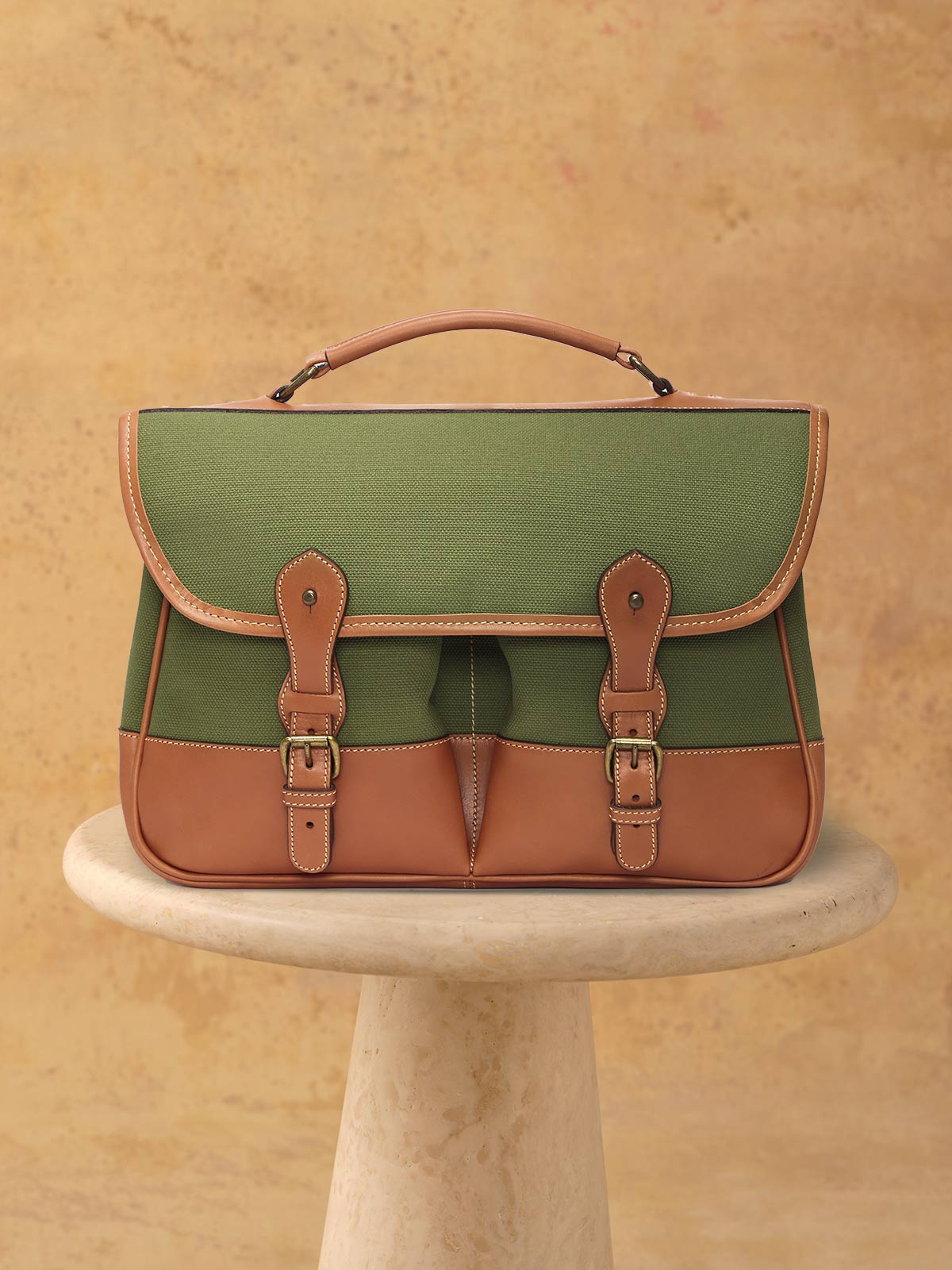 Tusting Canvas Clipper Relaxed Briefcase - Small