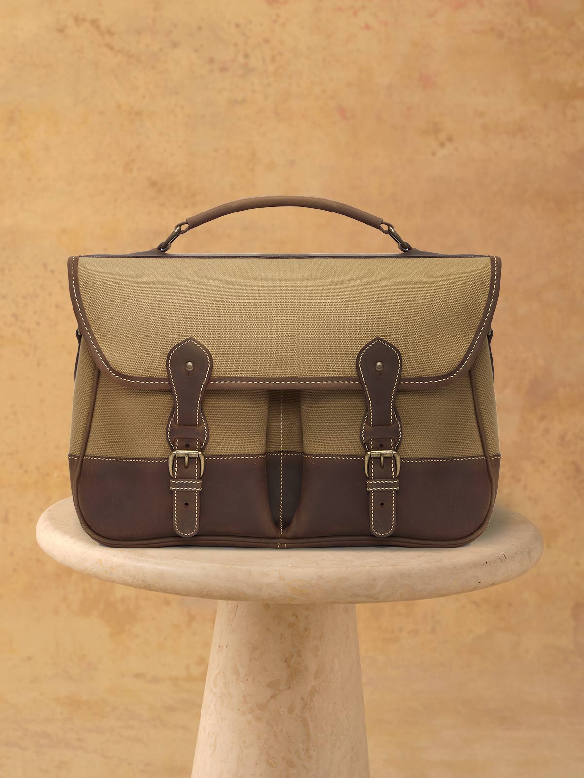 Tusting Canvas Clipper Relaxed Briefcase - Small
