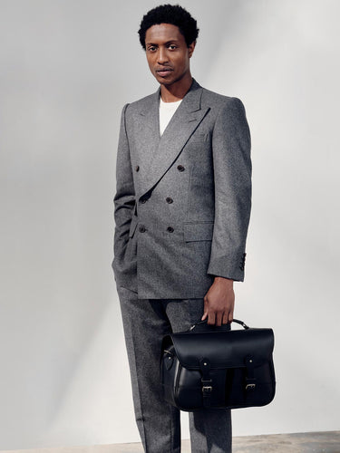 Leather Clipper - Small Leather Satchel Briefcase by Tusting