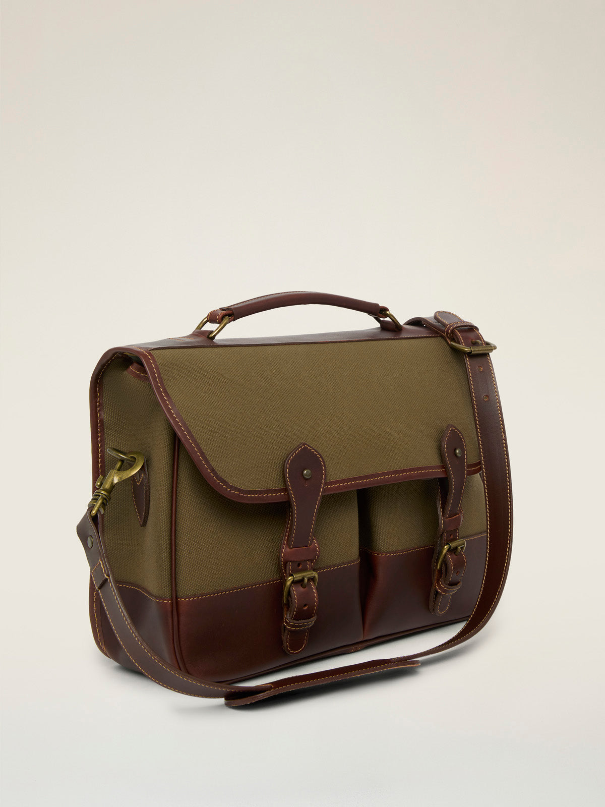 Tusting Canvas Clipper Relaxed Briefcase - Small