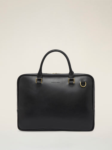 Fenchurch - Slim Leather Laptop Briefcase, Made in England by Tusting