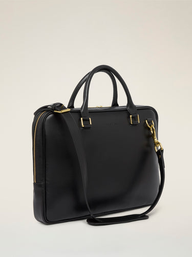 Fenchurch - Slim Leather Laptop Briefcase, Made in England by Tusting