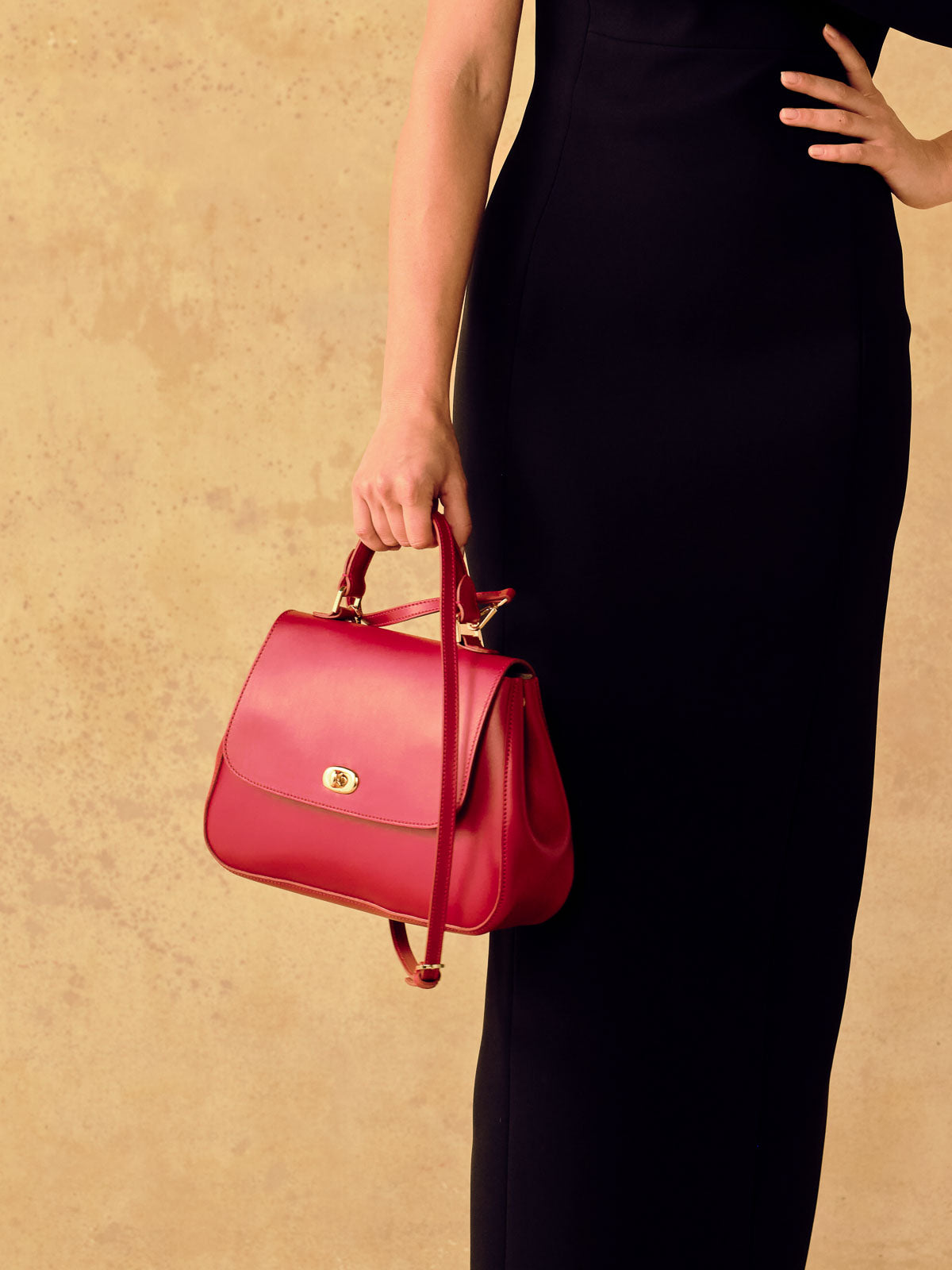 Tusting Holly 1950's Inspired Top Handled Leather Handbag