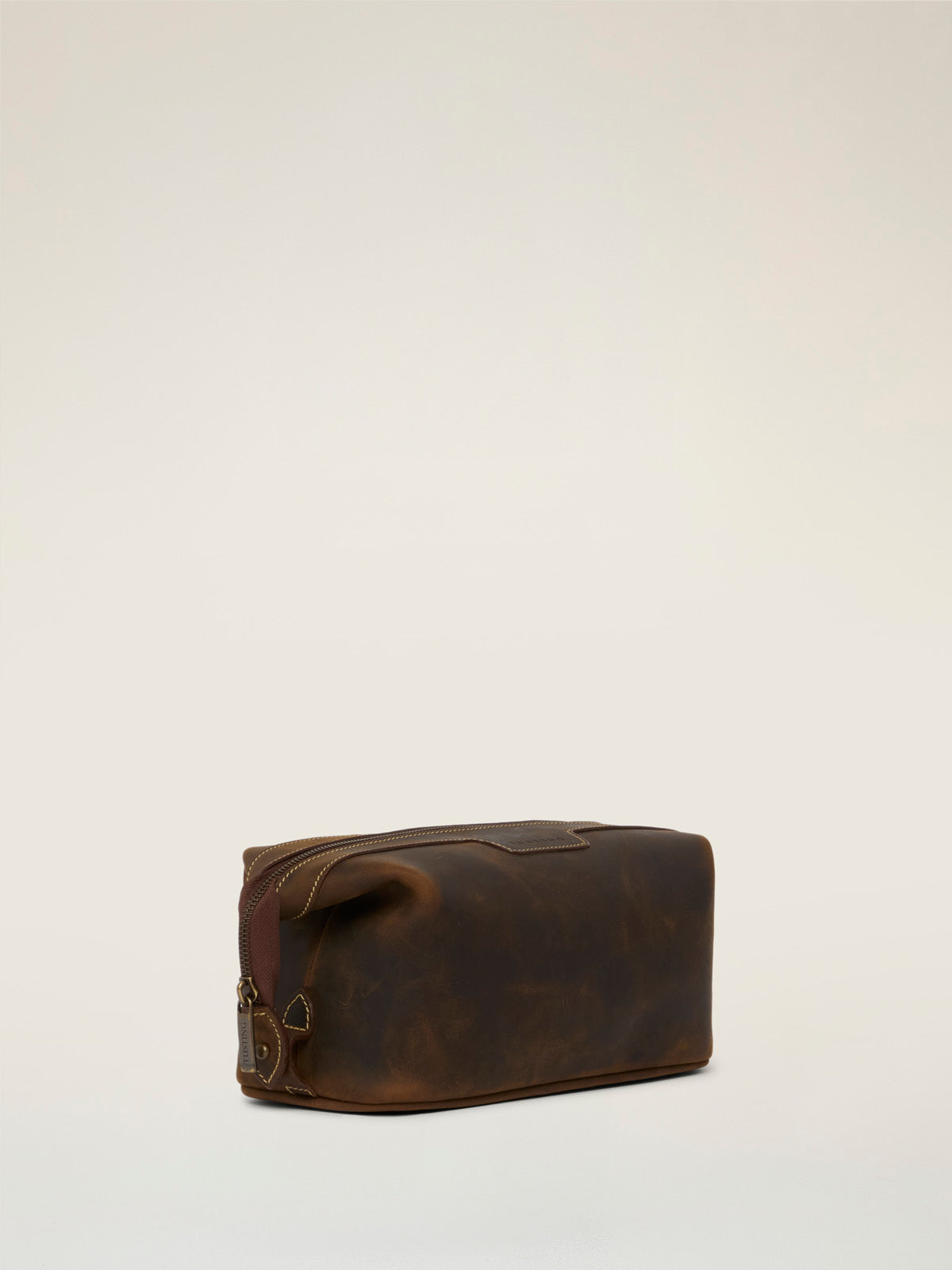 Tusting Horizon Leather Toiletry Bag & Dopp Kit - Made in England