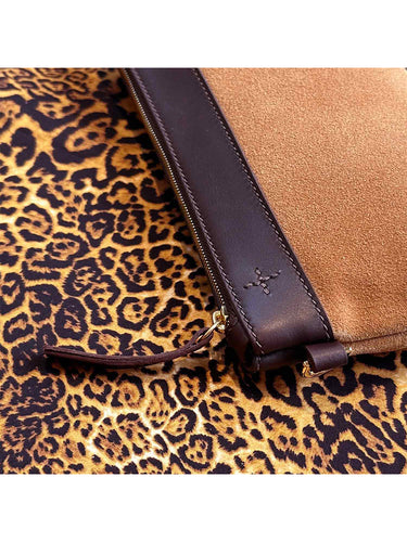 Tusting India Hicks Suede and Leather Little Rex Pouch