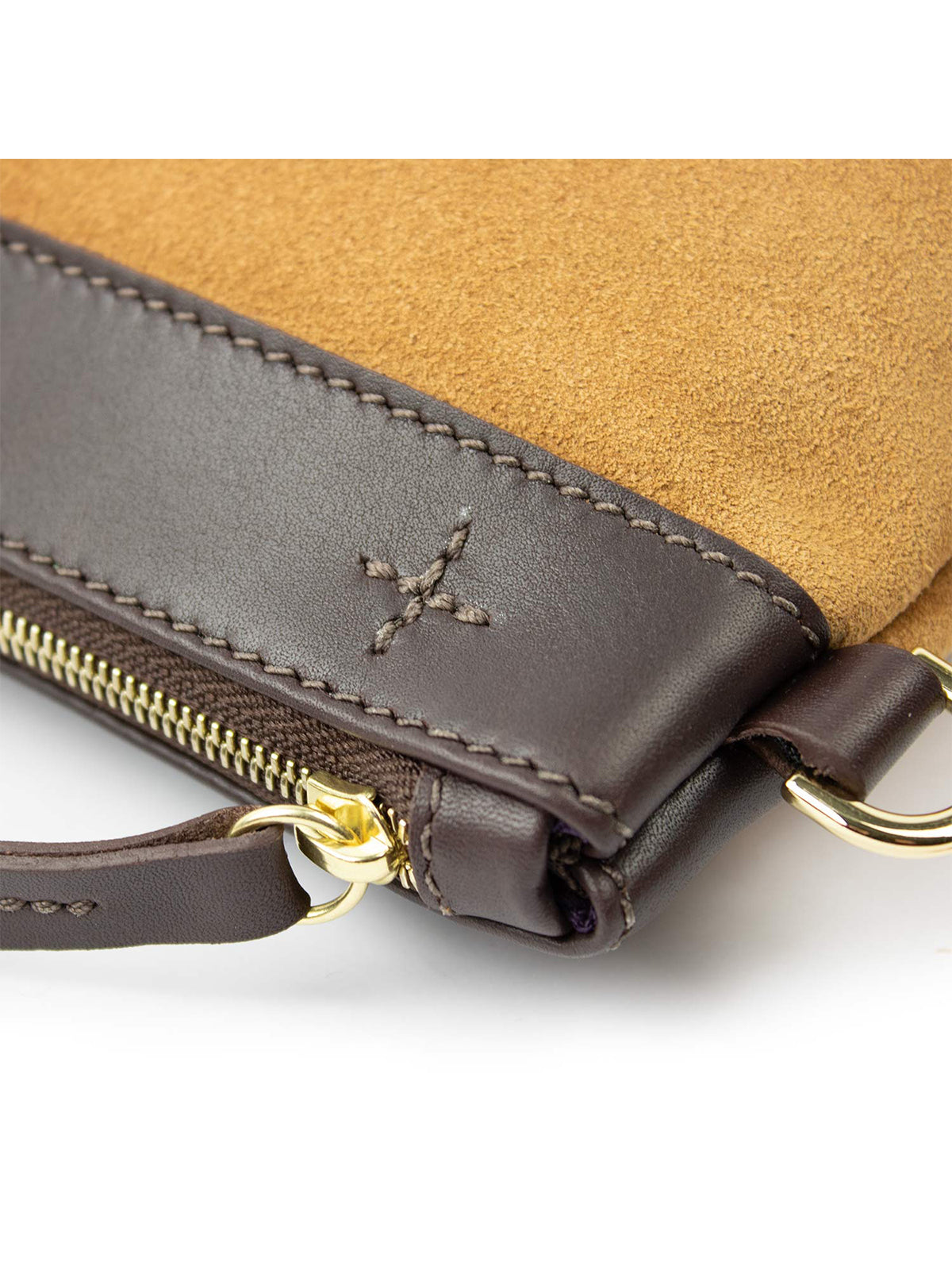 Tusting India Hicks Suede and Leather Little Rex Pouch