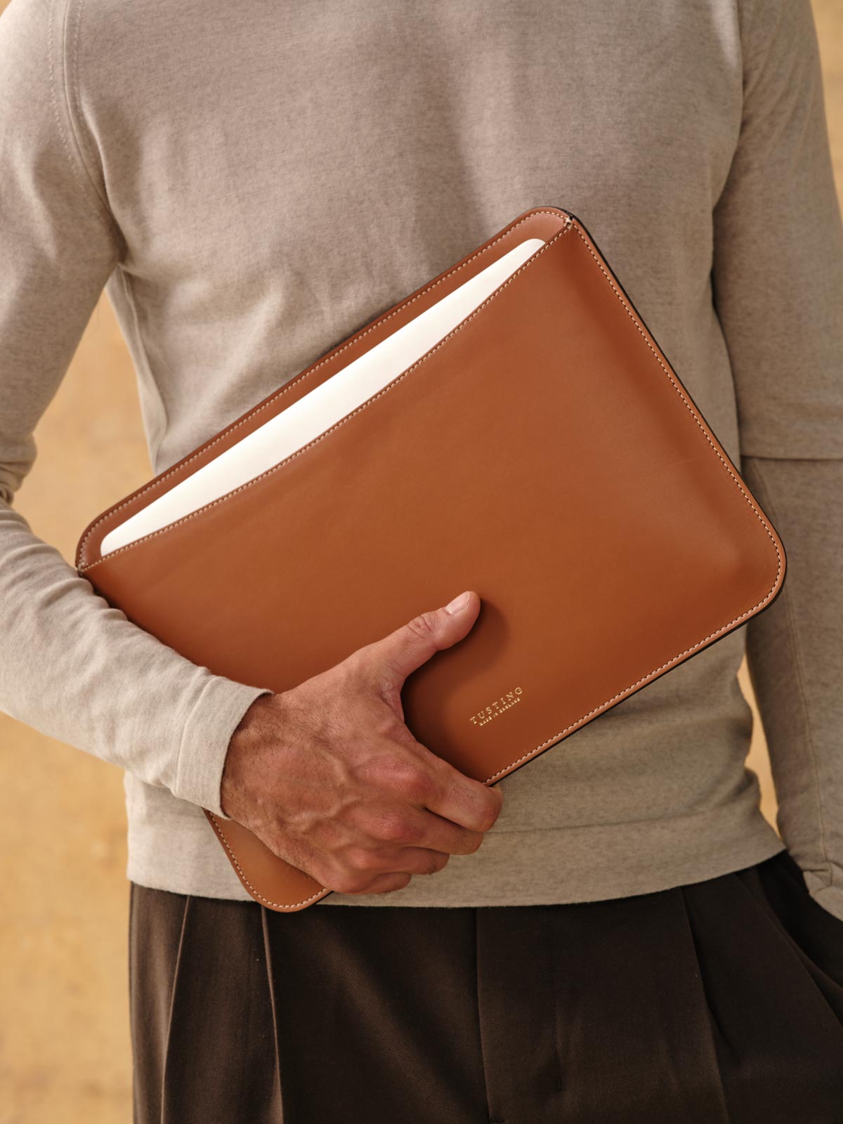 Leather Laptop Cover | Fullgrain Luxury | Tusting