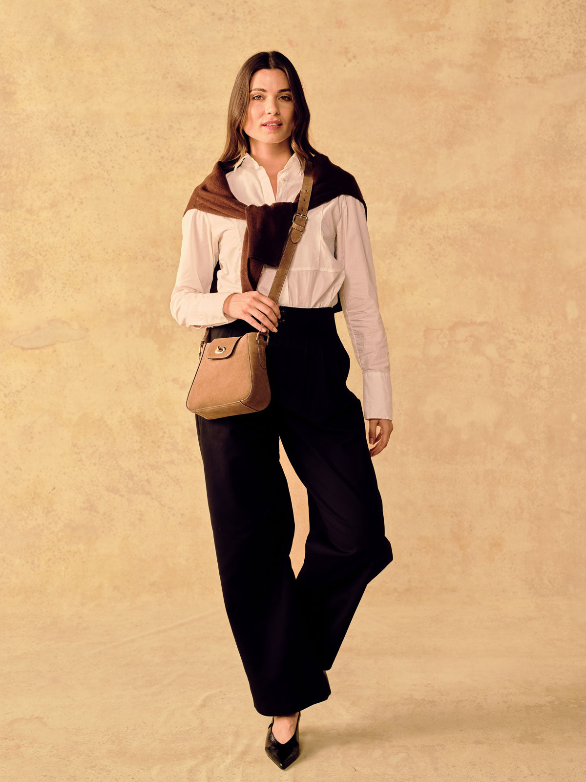 Tusting Mini Hazel Leather Crossbody Shoulder Bag