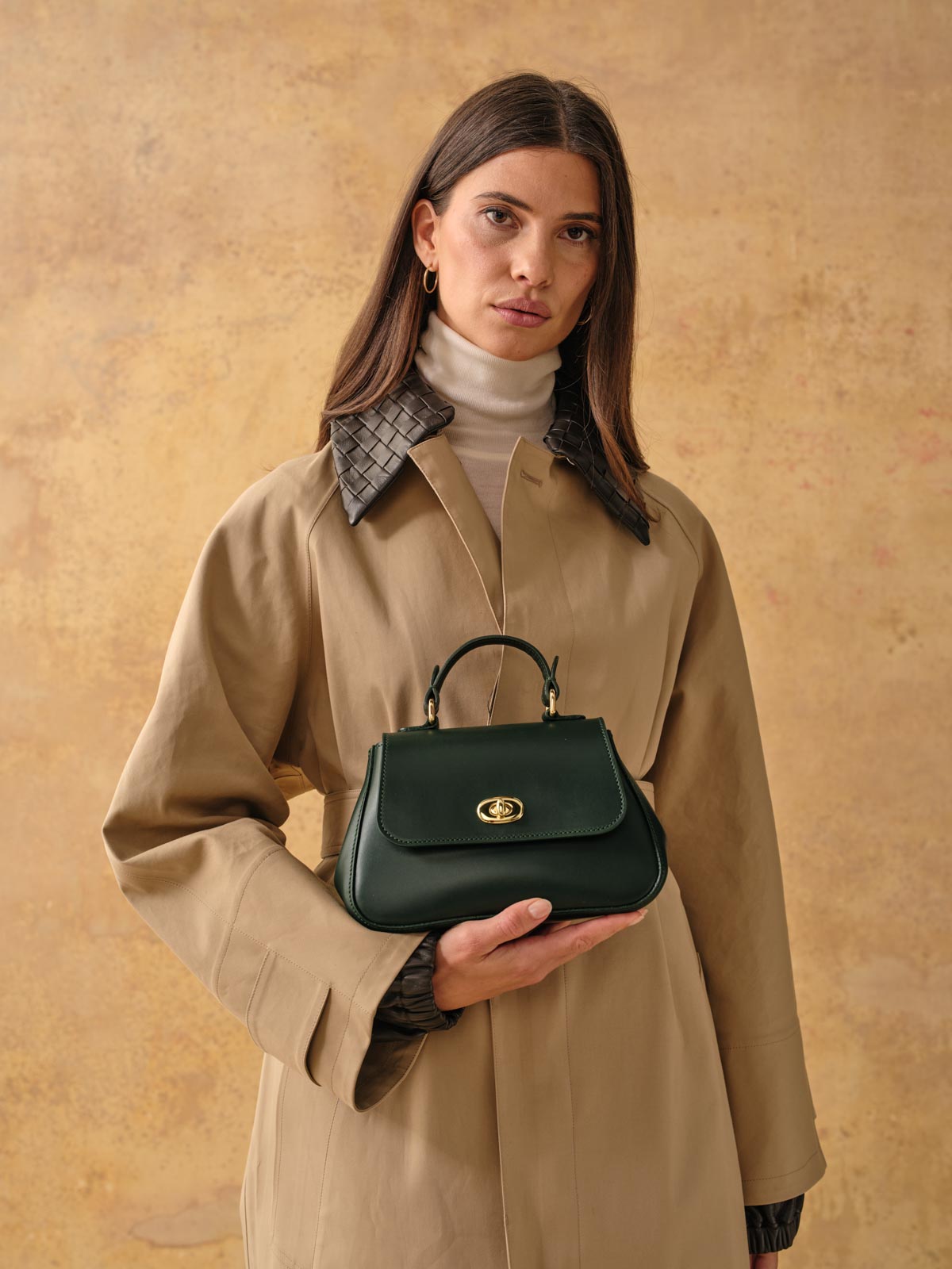 Tusting Mini Holly Leather Top Handle Handbag