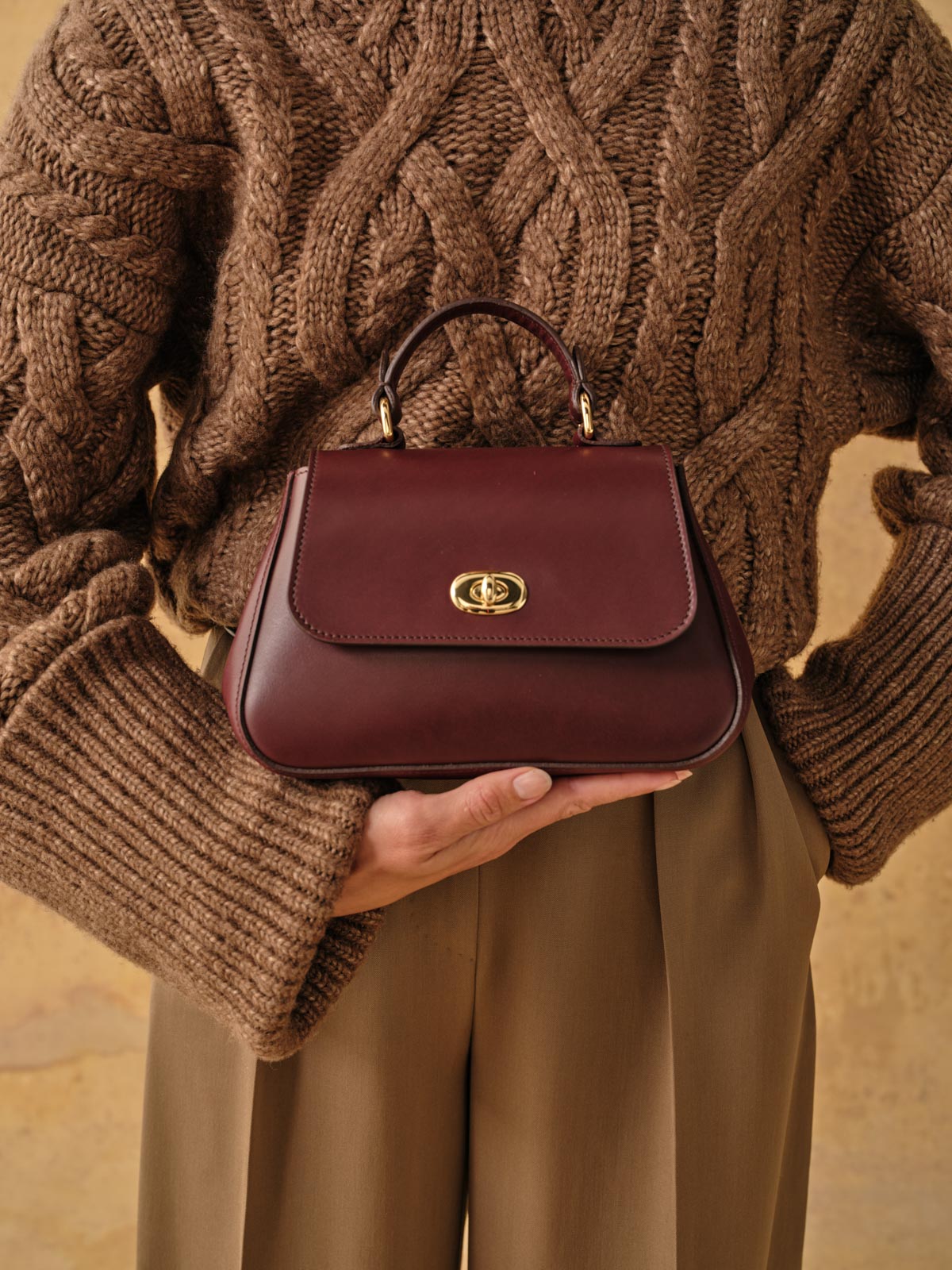 Tusting Mini Holly Leather Top Handle Handbag