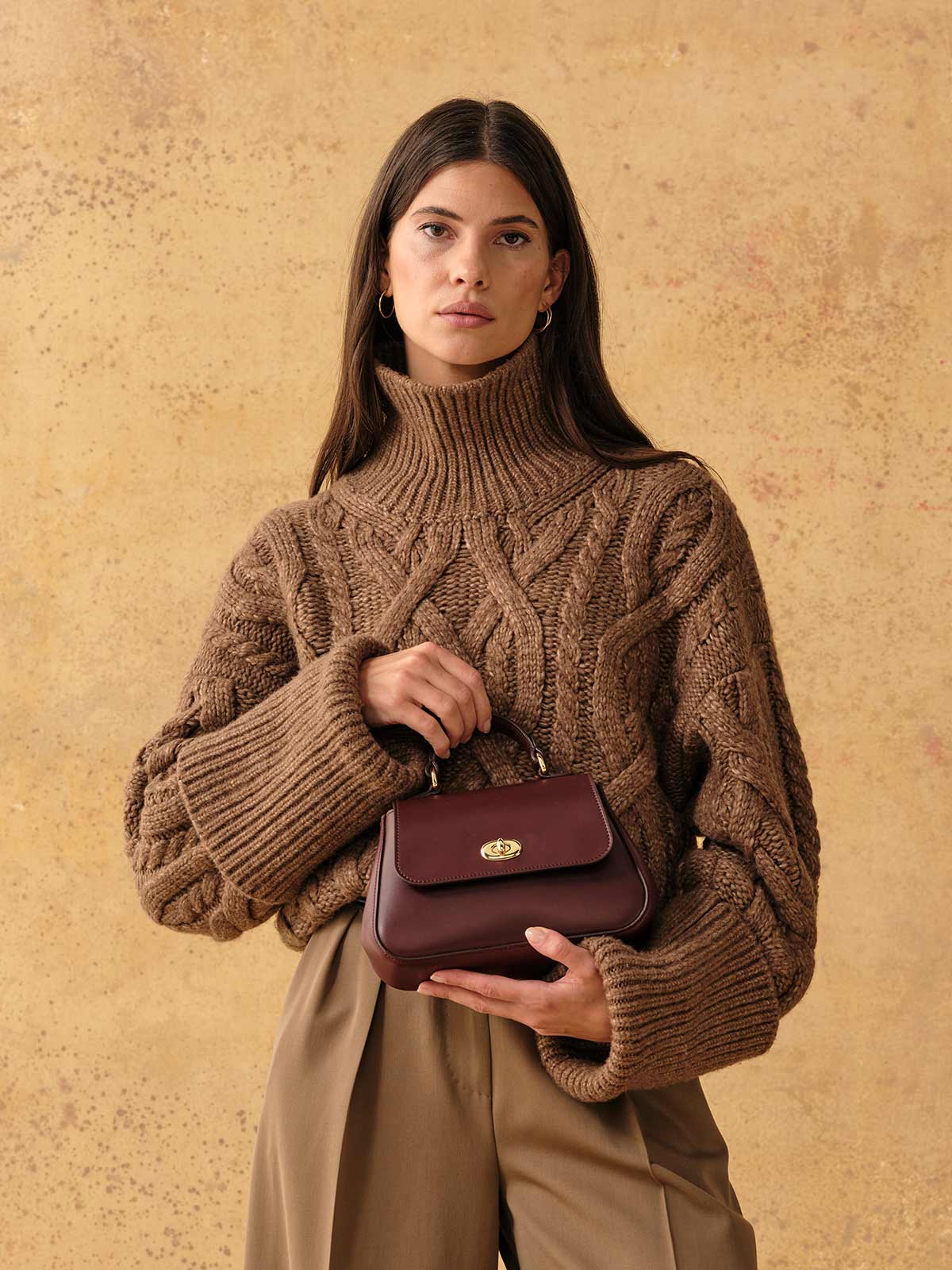 Tusting Mini Holly Leather Top Handle Handbag