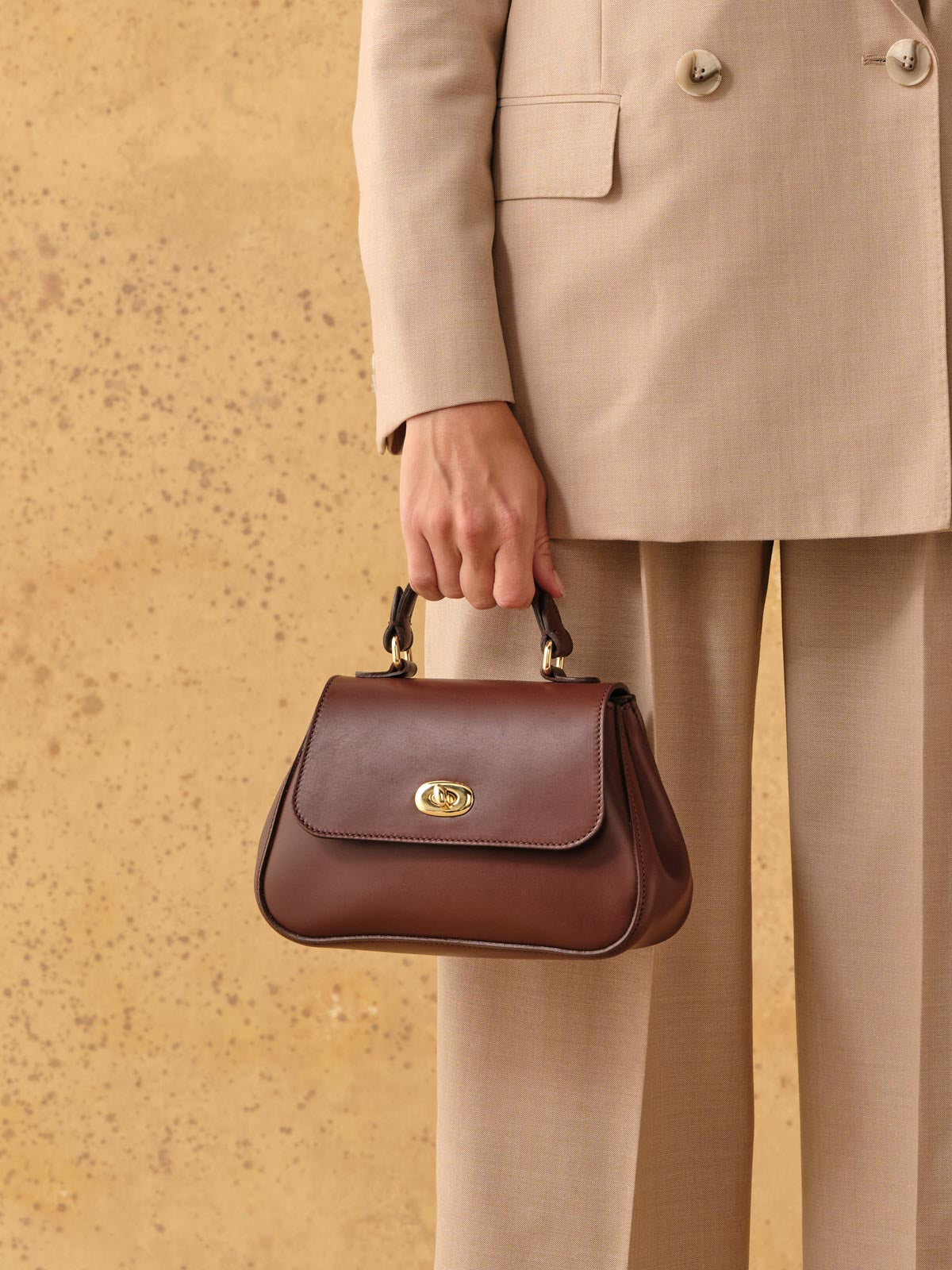 Tusting Mini Holly Leather Top Handle Handbag