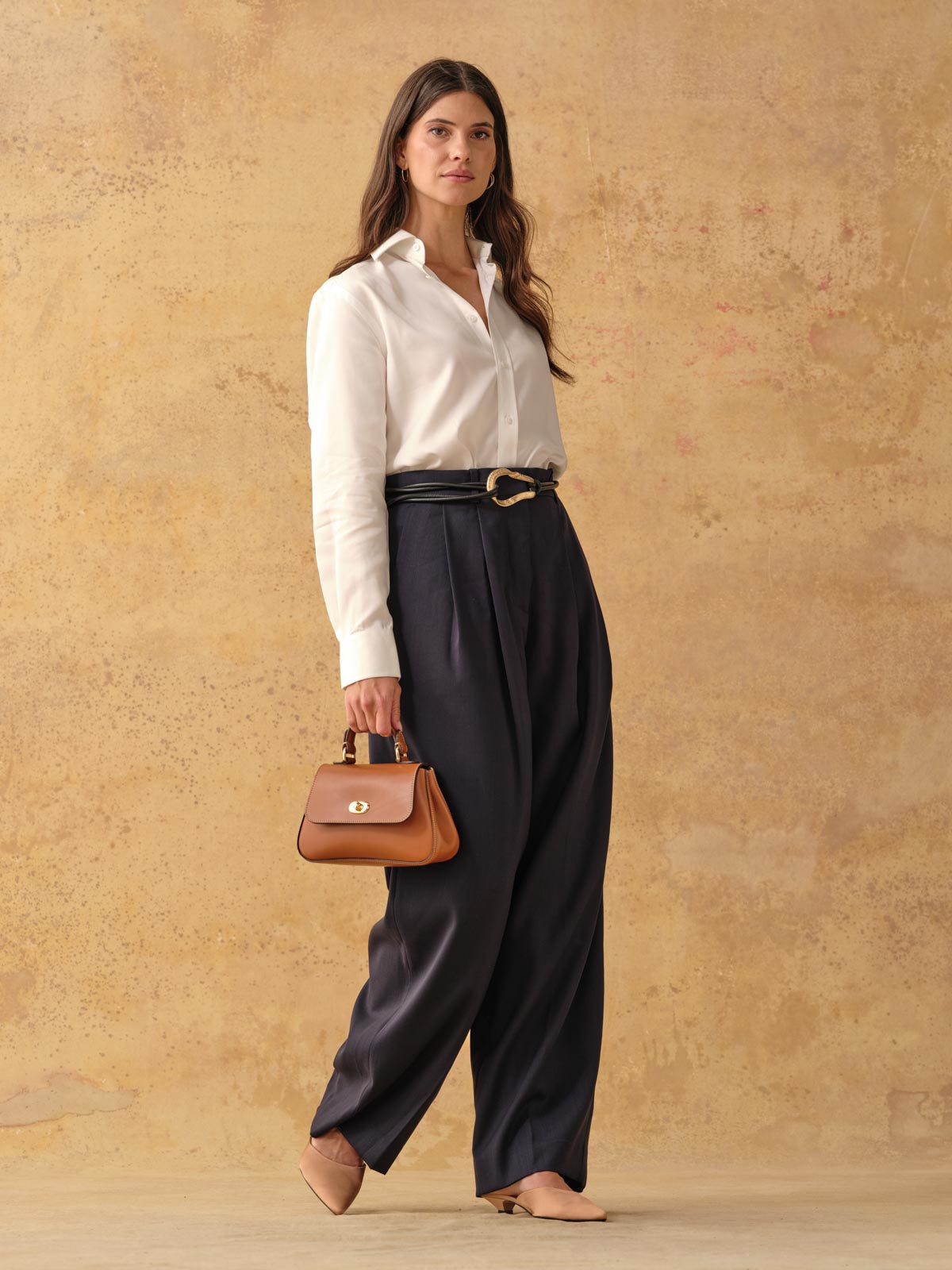 Tusting Mini Holly Leather Top Handle Handbag