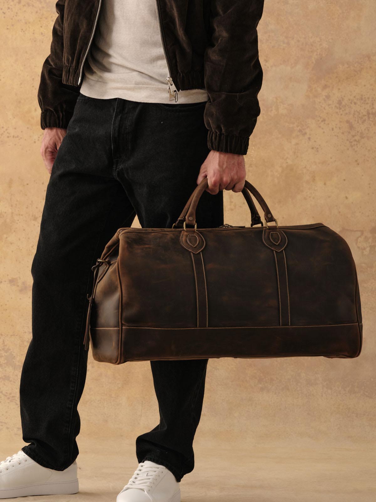 Weekender - Classic Leather Weekend Bag – Tusting