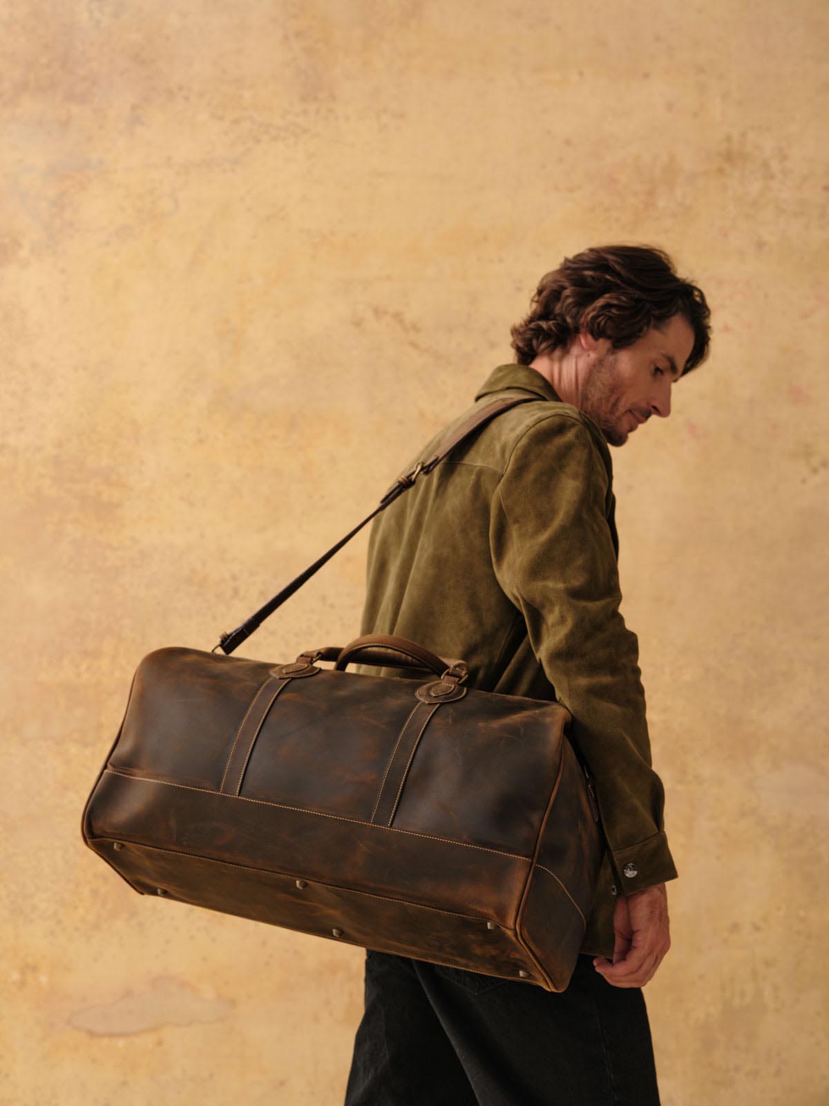 Weekender - Classic Leather Weekend Bag – Tusting