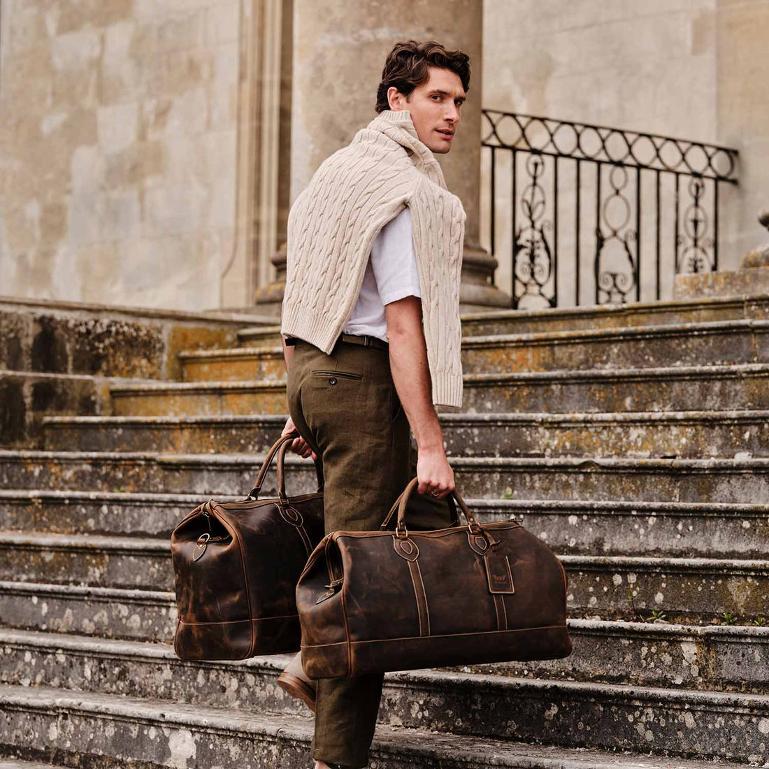 Weekender - Classic Leather Weekend Bag – Tusting