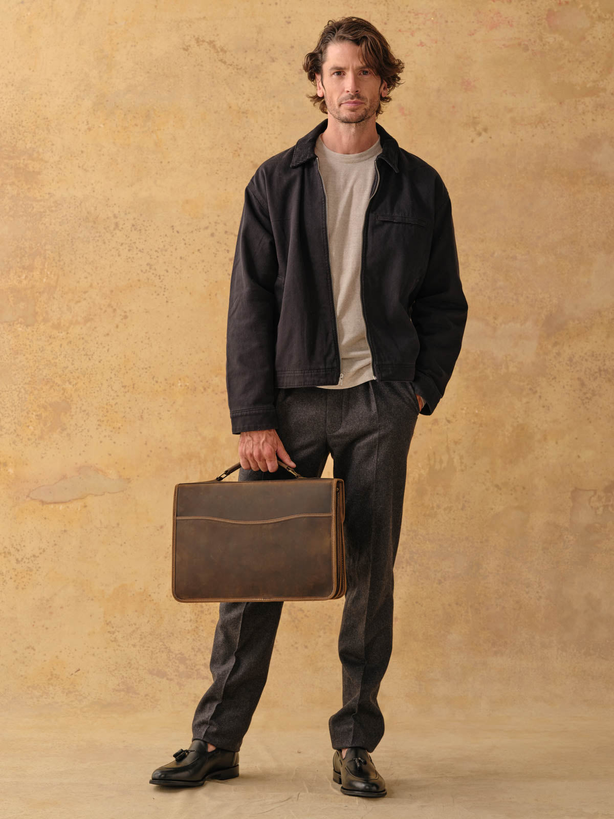 The Wymington – a Classic Leather Briefcase – Tusting