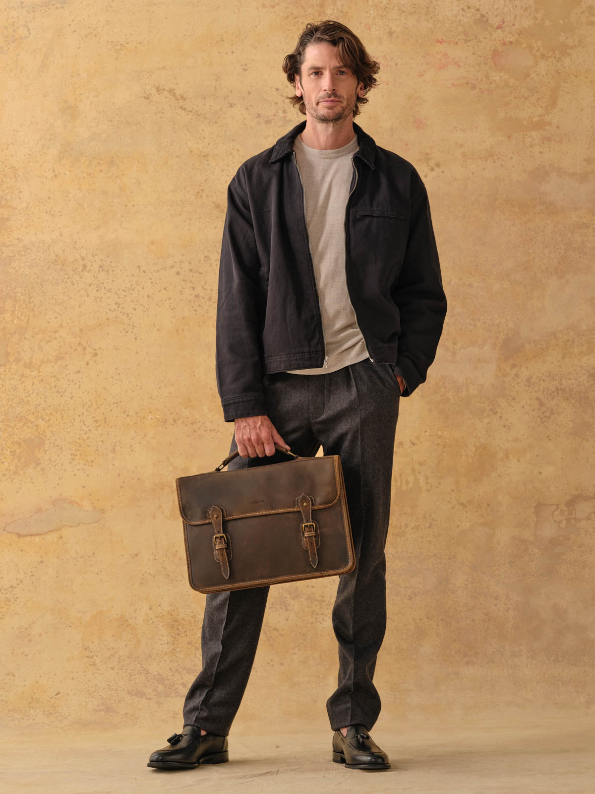 The Wymington – a Classic Leather Briefcase – Tusting