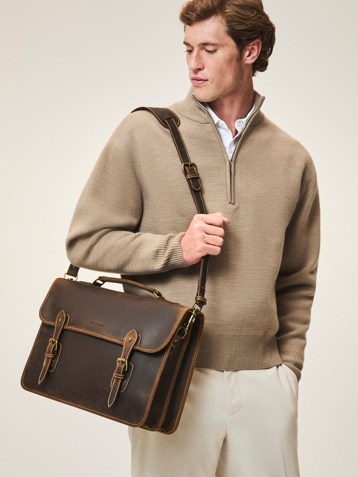 The Wymington – a Classic Leather Briefcase – Tusting