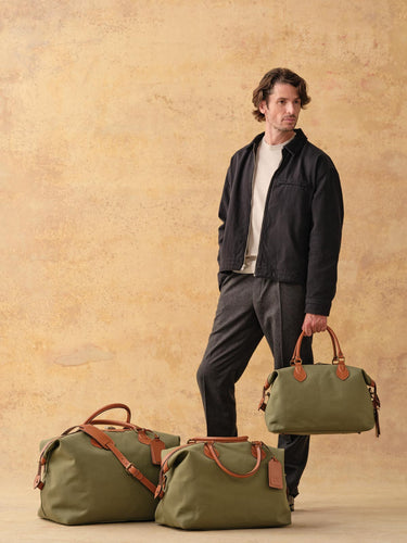 Explorer Canvas and Leather Small Overnight Bag – Tusting