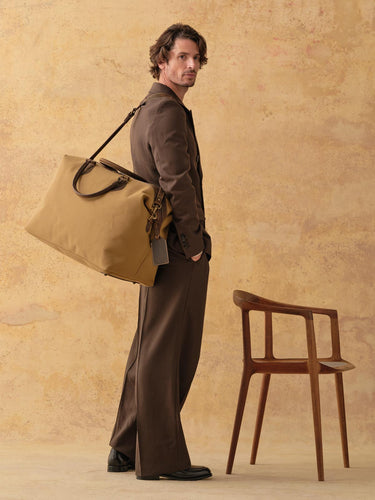 Explorer Canvas and Leather Large Travel Bag – Tusting