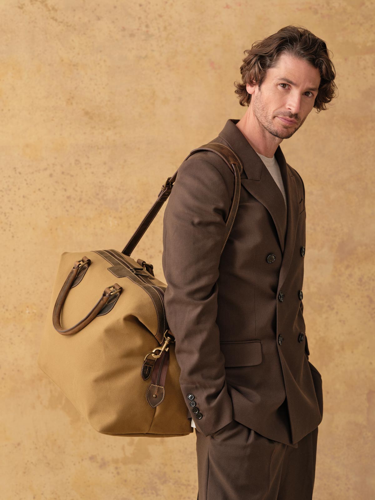 Explorer Canvas & Leather Travel Holdall, Made in England by Tusting