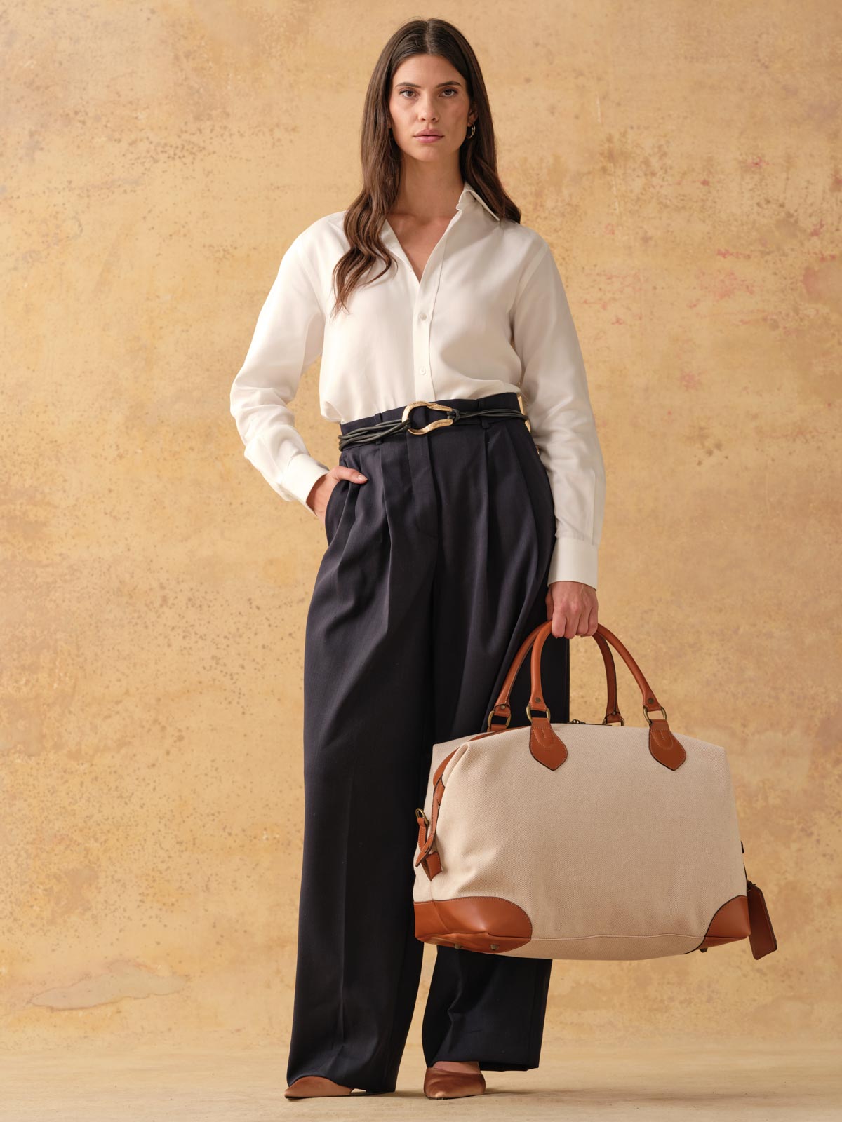 Explorer Canvas & Leather Travel Holdall, Made in England by Tusting