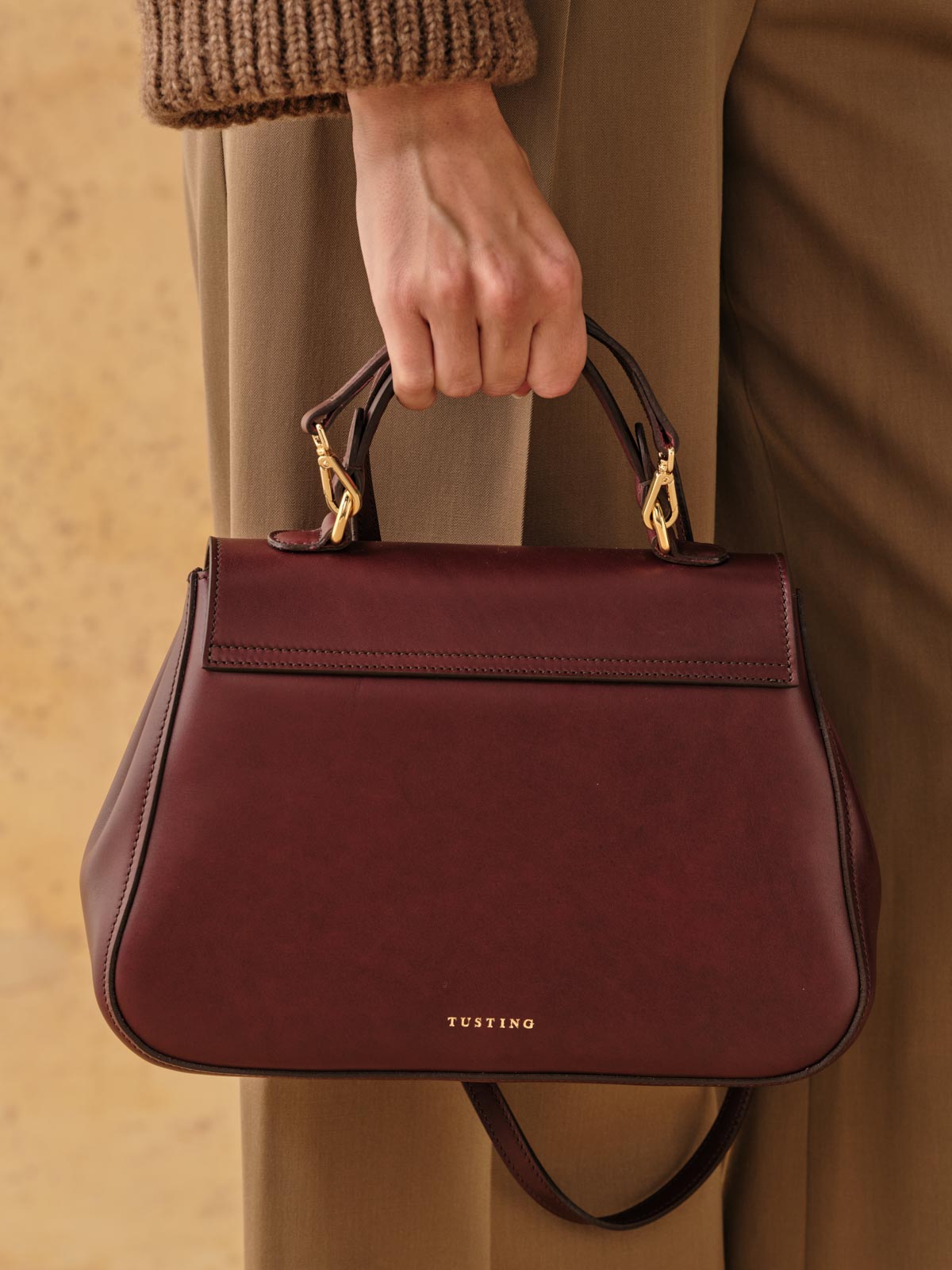 Tusting Holly 1950's Inspired Top Handled Leather Handbag