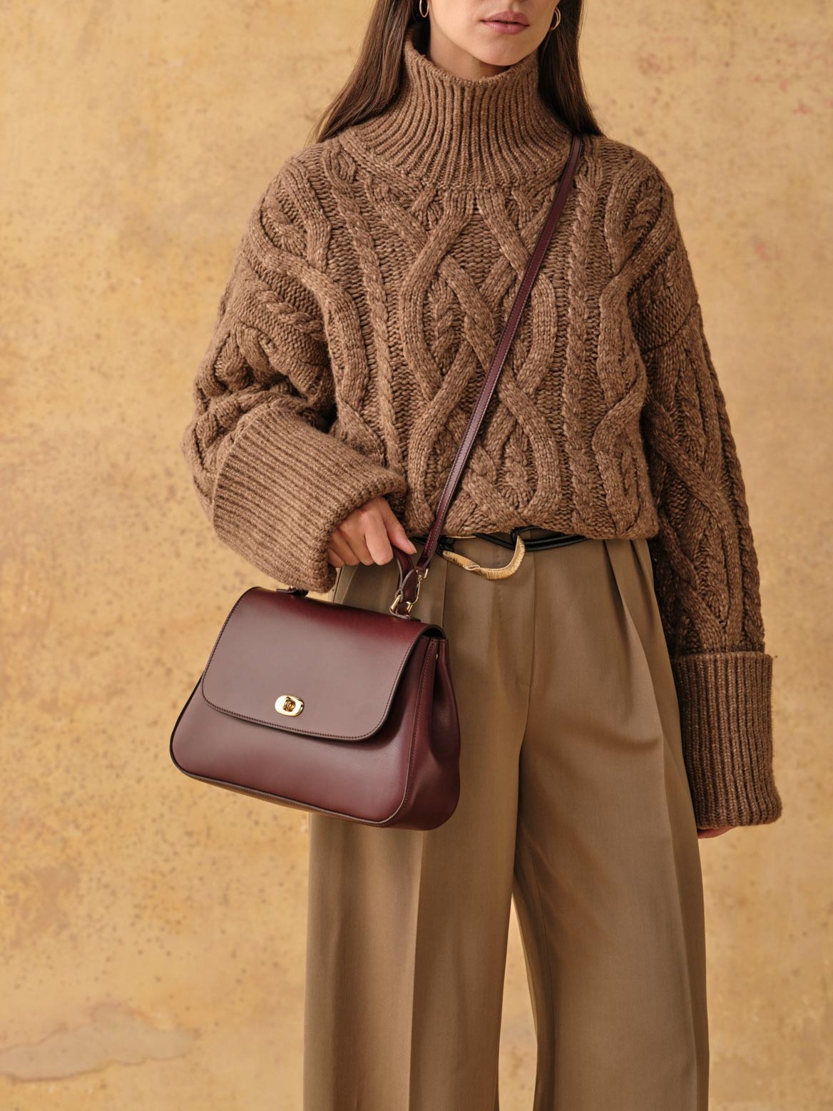 Tusting Holly 1950's Inspired Top Handled Leather Handbag