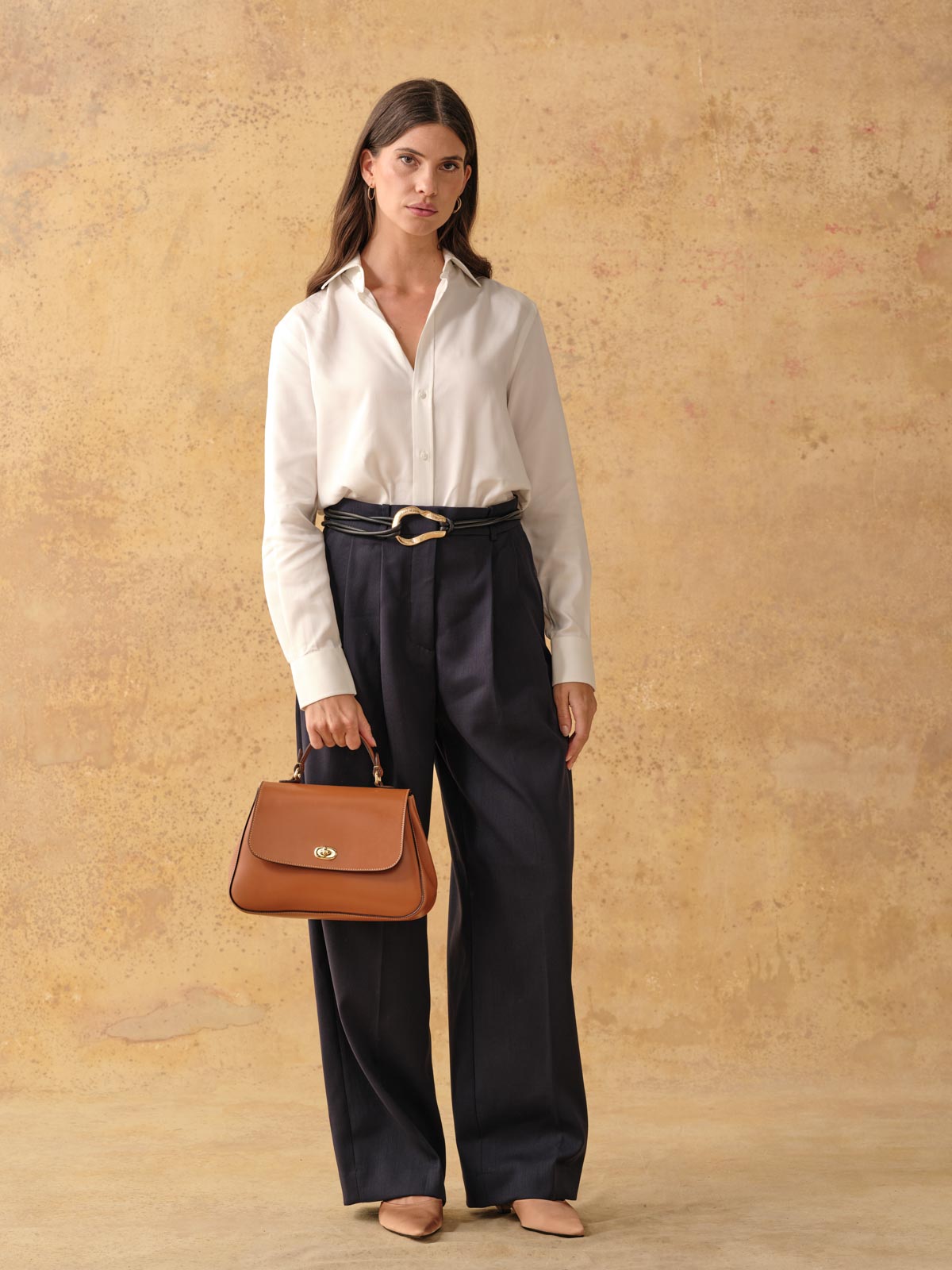 Tusting Holly 1950's Inspired Top Handled Leather Handbag