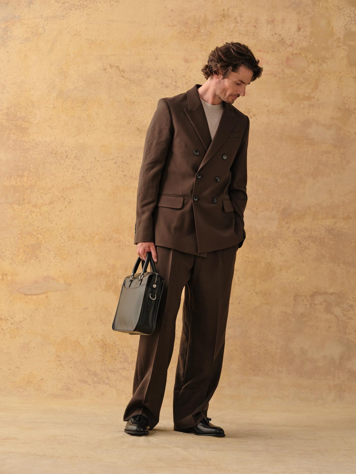 Tusting Marston Leather Zip-Top Briefcase - Small